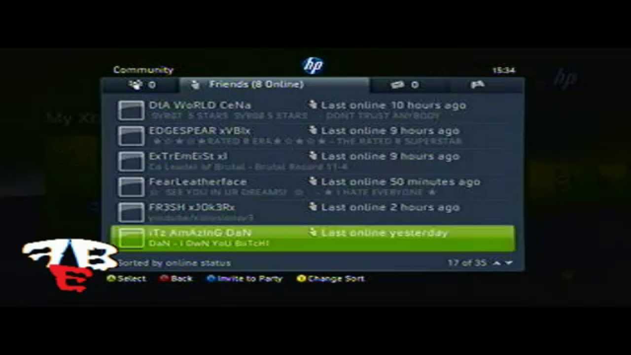Shout outs to all my xbox live friends list - YouTube