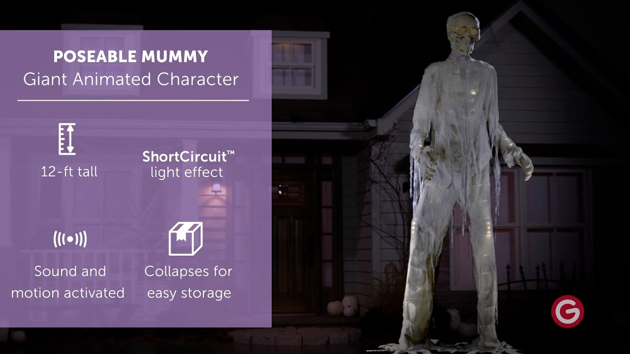 POSEABLE MUMMY Giant Animated Character - YouTube