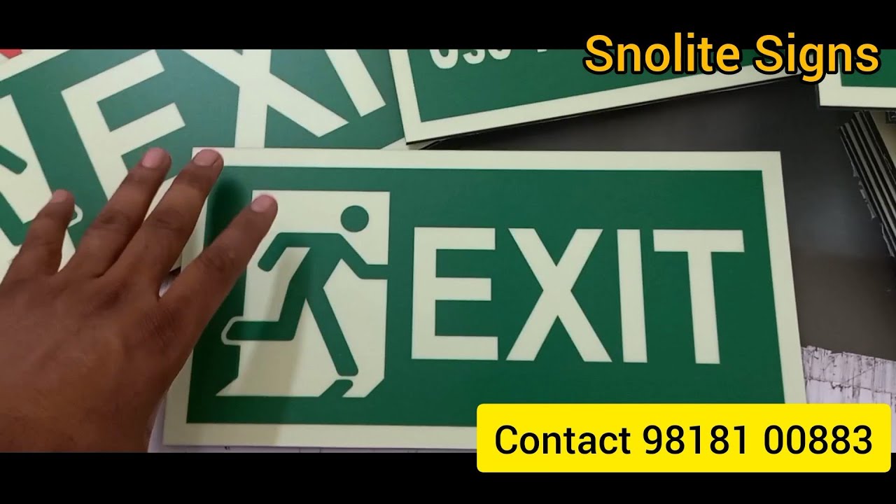 Luminous fire exit signs, hanging fire exit signs, led fire exit signs ...