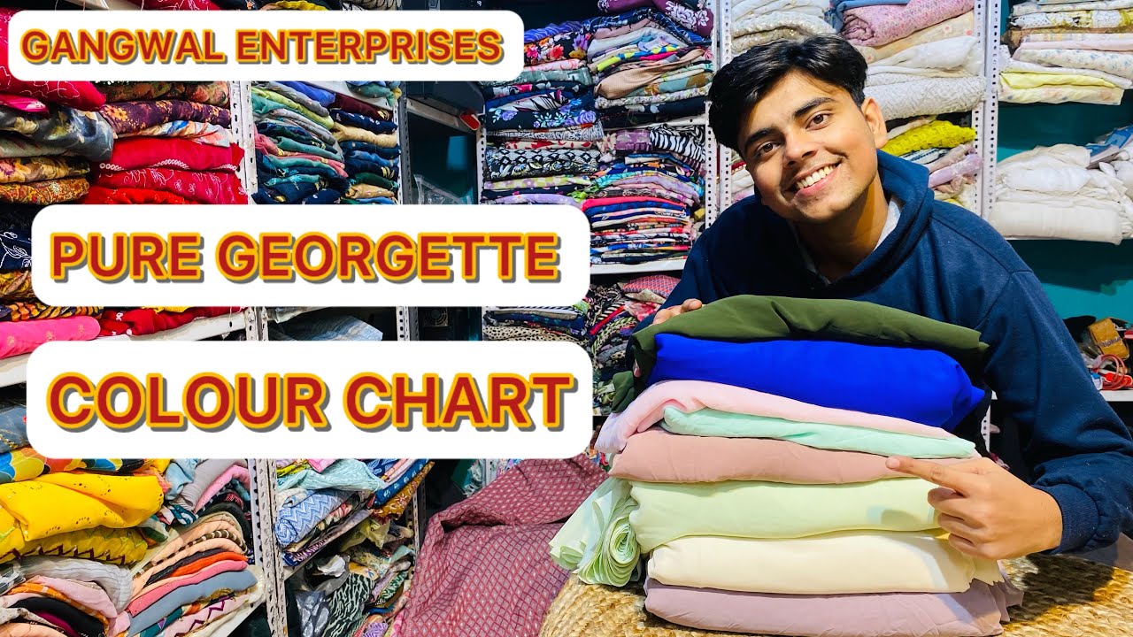 PURE GEORGETTE ENGLISH COLOUR CHART ️ ️| KATRAN MARKET - YouTube