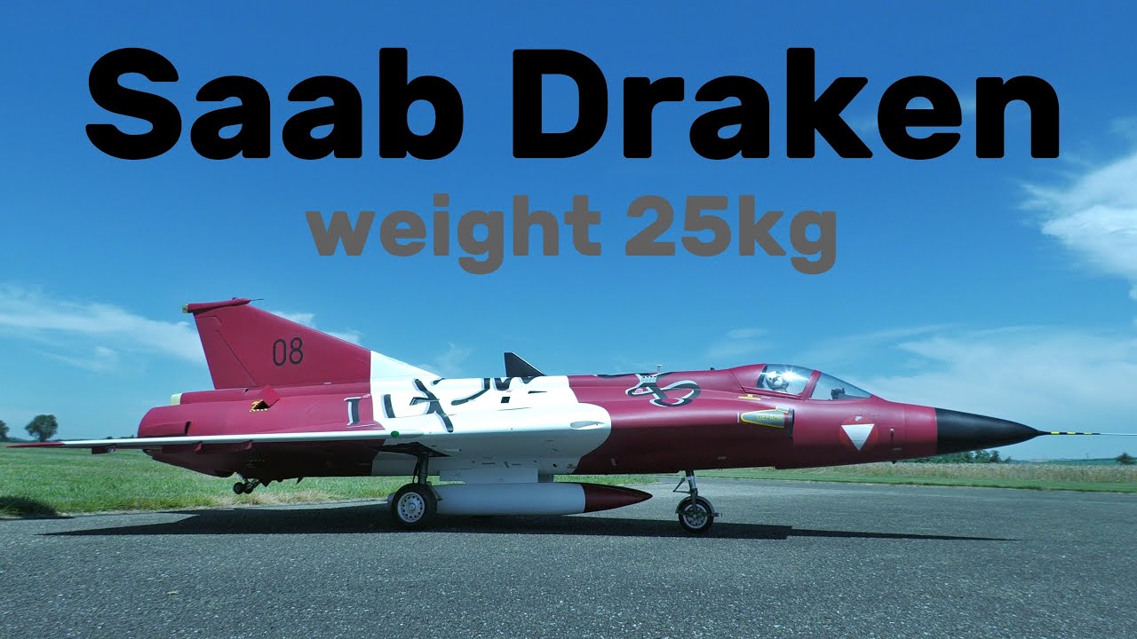 SAAB DRAKEN | giant scale jet turbine RC model | 4K | JETS OVER CZECH ...