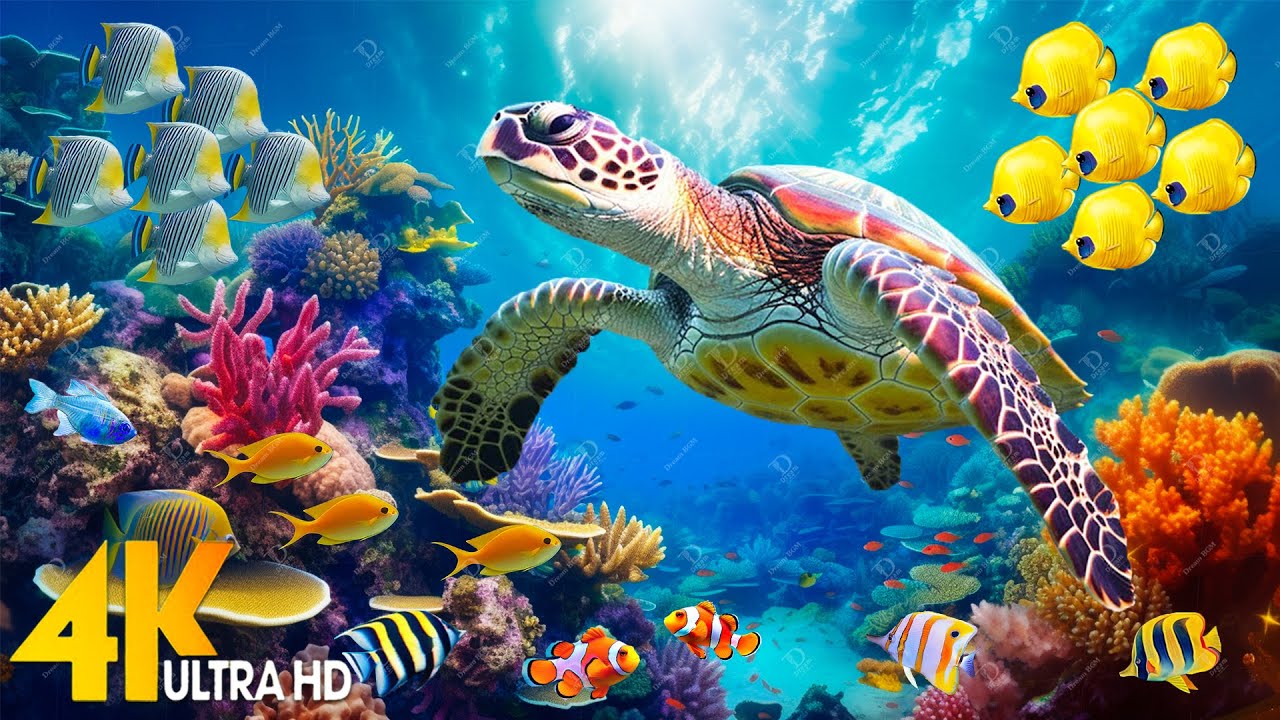 [NEW] 4HRS Stunning 4K Underwater Wonders - Relaxing Music, Coral Reefs ...