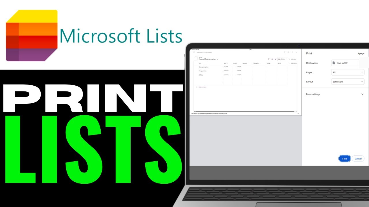 How to Print Microsoft Lists 2025 (QUICKLY) - YouTube