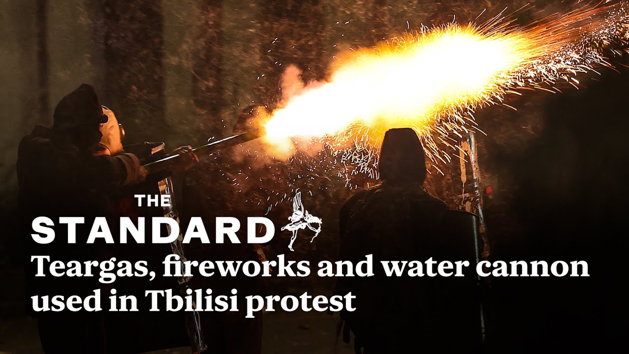 Teargas, fireworks, water cannon used at Tbilisi protest after the ...