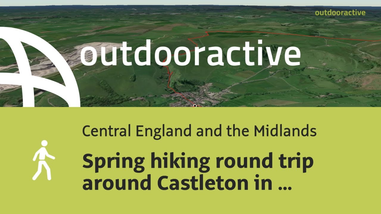 Spring hiking round trip around Castleton in Peak District National ...