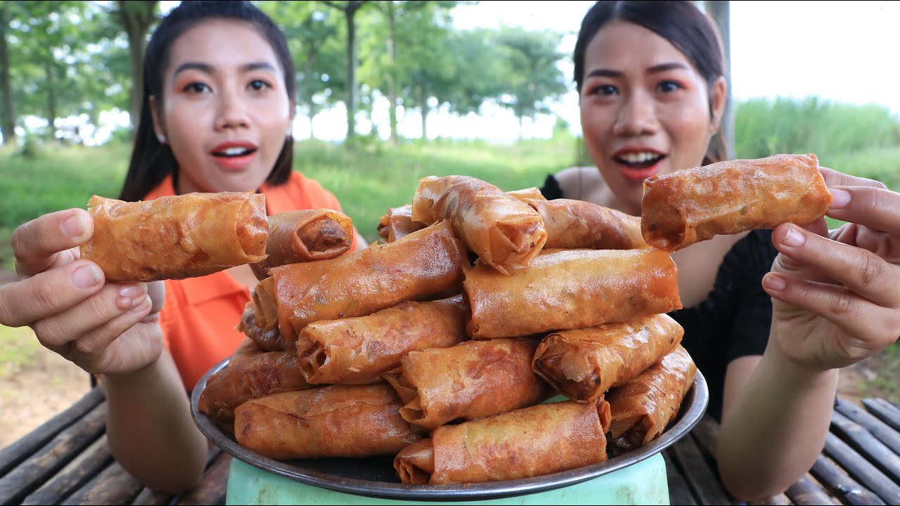 How to cook spring Rolls crispy recipe with chili sauce - Cooking and ...