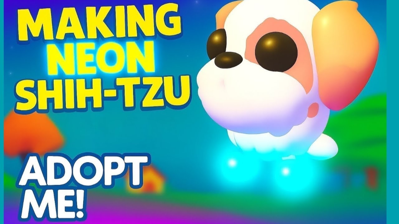MAKING NEON SHIH-TZU IN ADOPT ME! #neonshihtzu #adoptme - YouTube