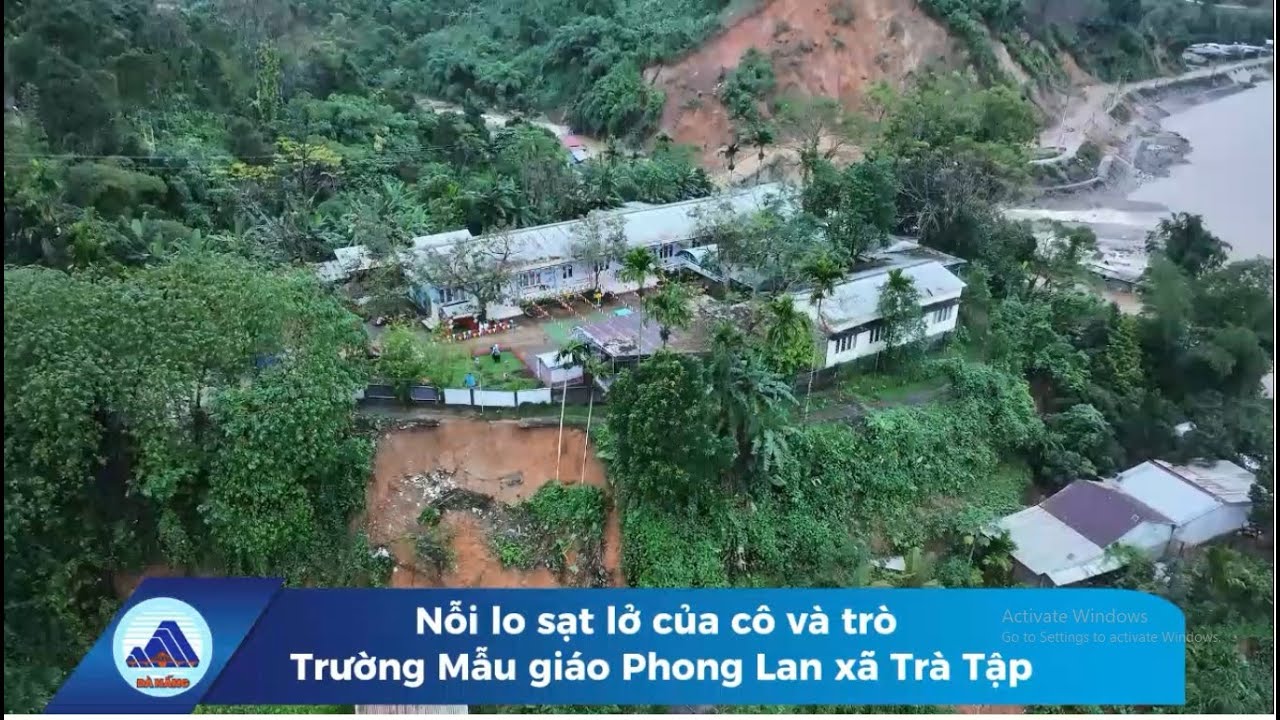 Nỗi lo sạt lở của cô trò Trường Mẫu giáo Phong Lan xã Trà Tập - YouTube
