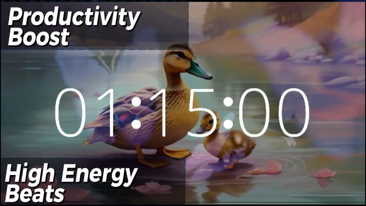 75 Minute Energizing Music Timer 🌼 Springtime Ducks at the Pond for ...