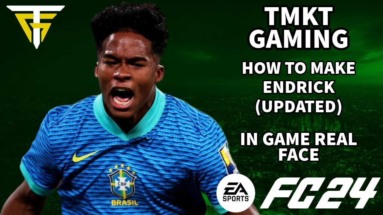 EA FC 24 - How To Make Endrick (Updated) - In Game Real Face! - YouTube