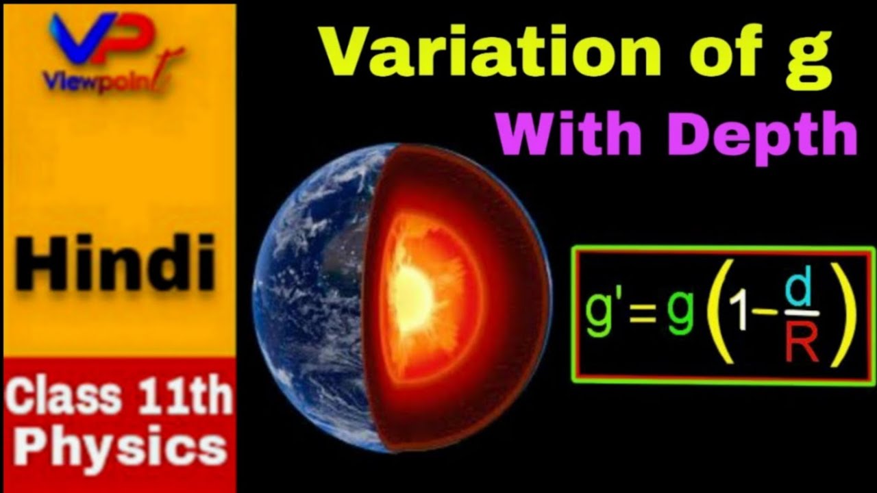 🔴 Variation in value of (g) with depth || Gravitational physics class ...