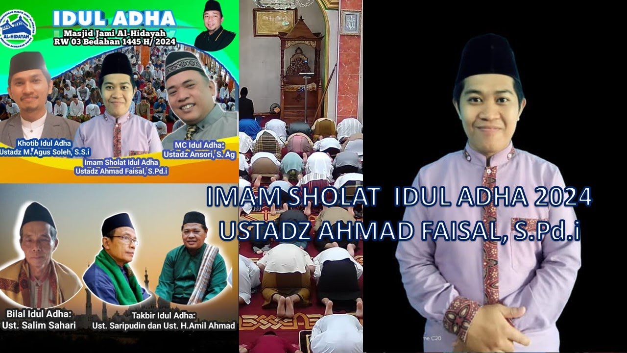 IMAM SHOLAT ADHA, ustadz AHMAD SAIFUL, S.PD.i - YouTube