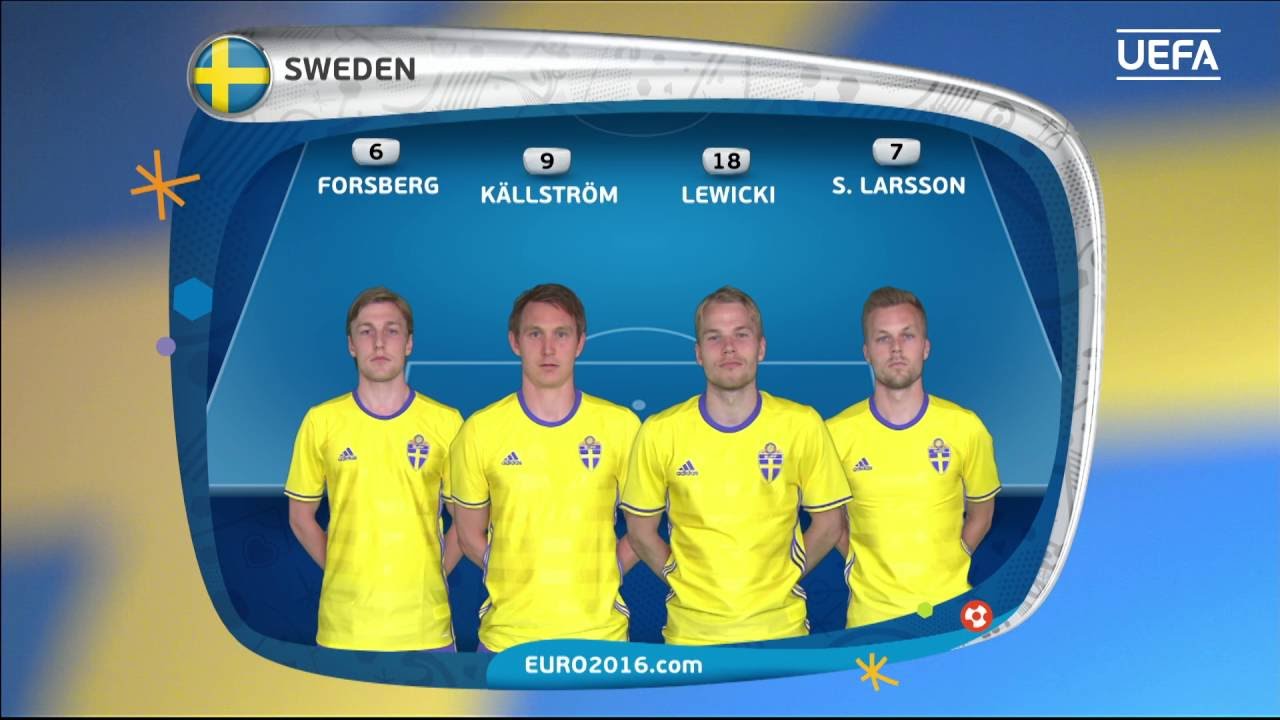 Sweden lineup v Republic of Ireland: UEFA EURO 2016 - YouTube