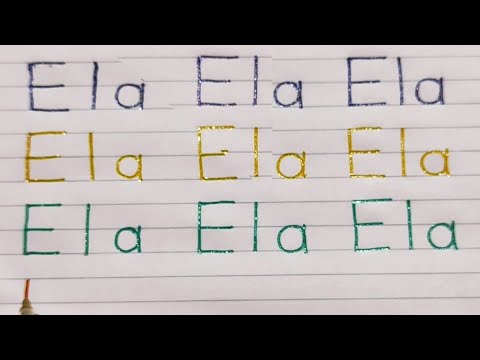 Ela yazılışı - Alfabe öğreniyorum - E harfi - L harfi - A harfi yazılışı - Alfabe öğreniyorum
