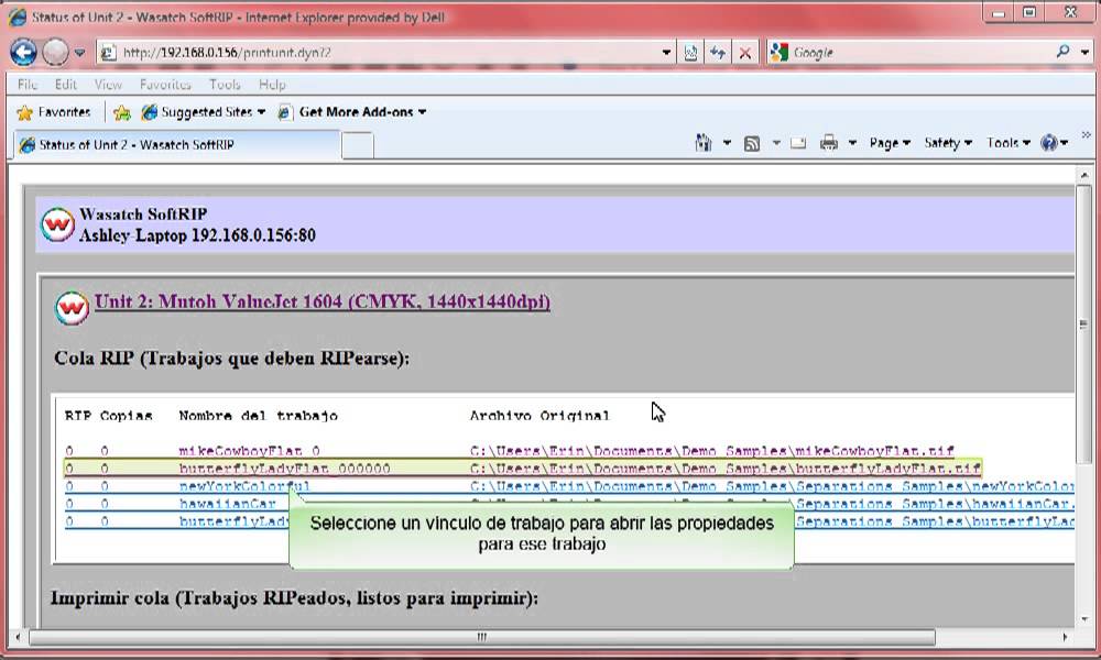 Sublimación Digital Wasatch SoftRip imageNet (Administrar colas de ...