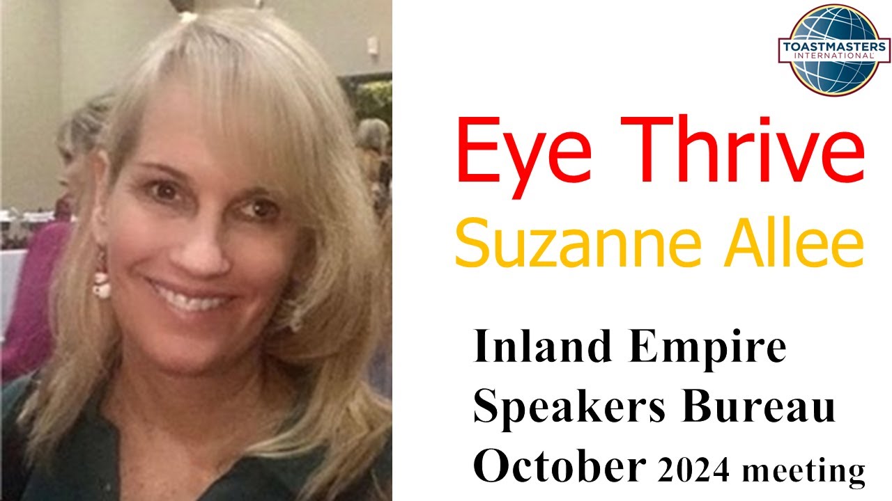 Eye Thrive - Suzanne Allee - October 2024 - YouTube