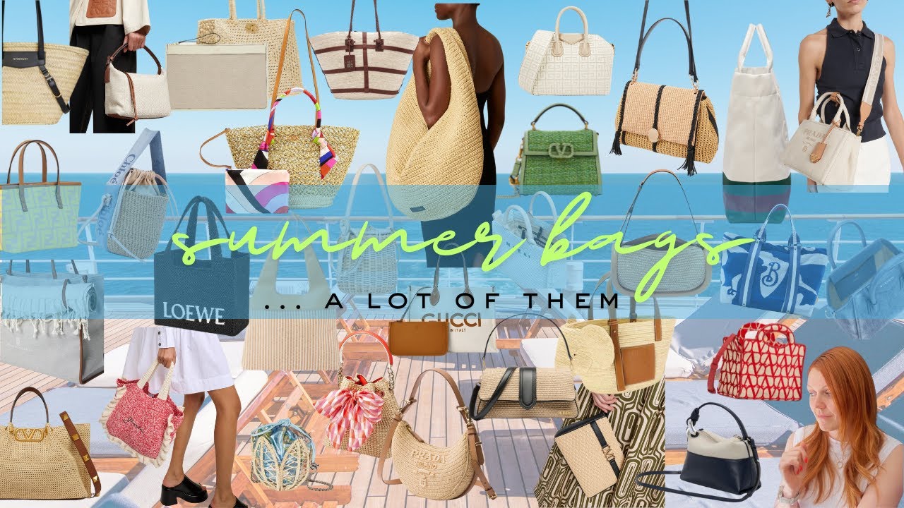 Designer summer bags - Raffia, wicker, bucket, basket, canvas, crochet ...