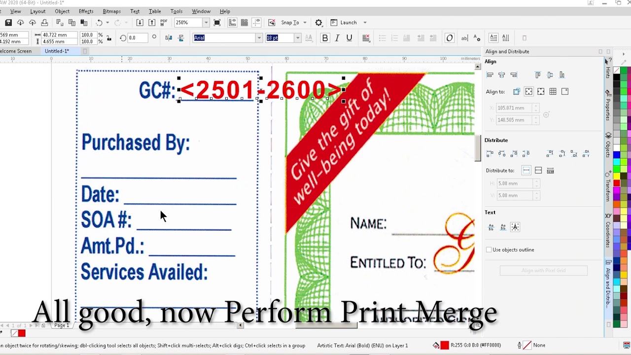 Automatic Numbering Setup Corel Draw X8 2020 - YouTube