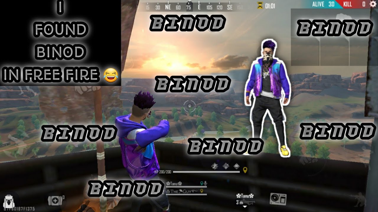 FREE FIRE funny video #2 😂 #BINOD special video🤣 I found BINOD in FF 😂 ||FREE FIRE|| ||THE GUY ...