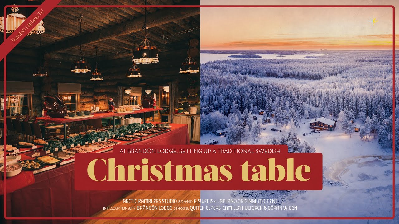 Setting a traditional Swedish Christmas table at Brändön Lodge - YouTube