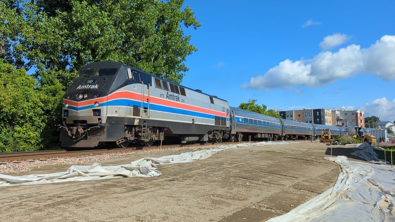 Amtrak trains in Vermont, Summer to Fall 2023 - YouTube