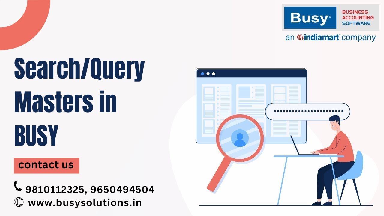 Search/Query Masters in BUSY | बिज़ी में मास्टर सर्च करें | Busy Accounting Software # ...