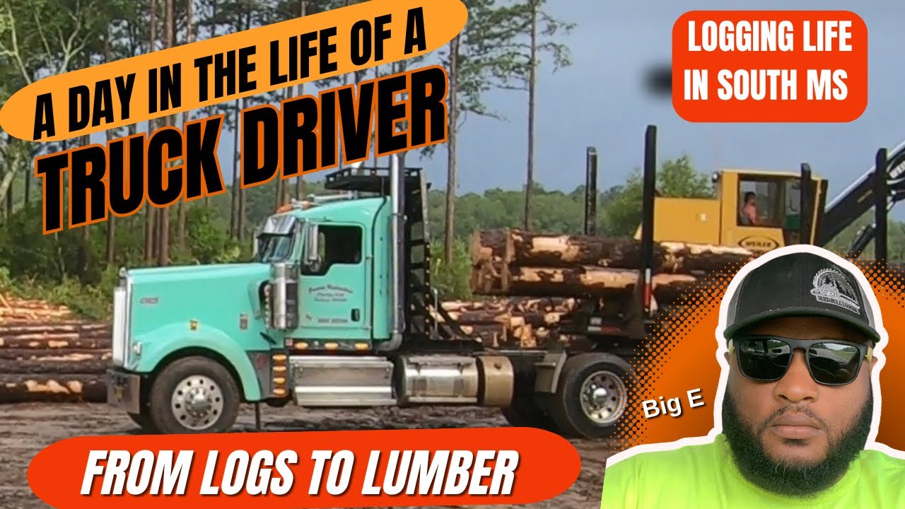 LOGGING LIFE || A DAY IN THE LIFE OF A LOG TRUCK DRIVER || FROM LOGS TO ...