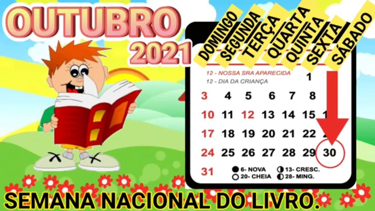 CALENDÁRIO 30 DE OUTUBRO - CALENDÁRIO 30/10/2021 - CALENDÁRIO DE ...
