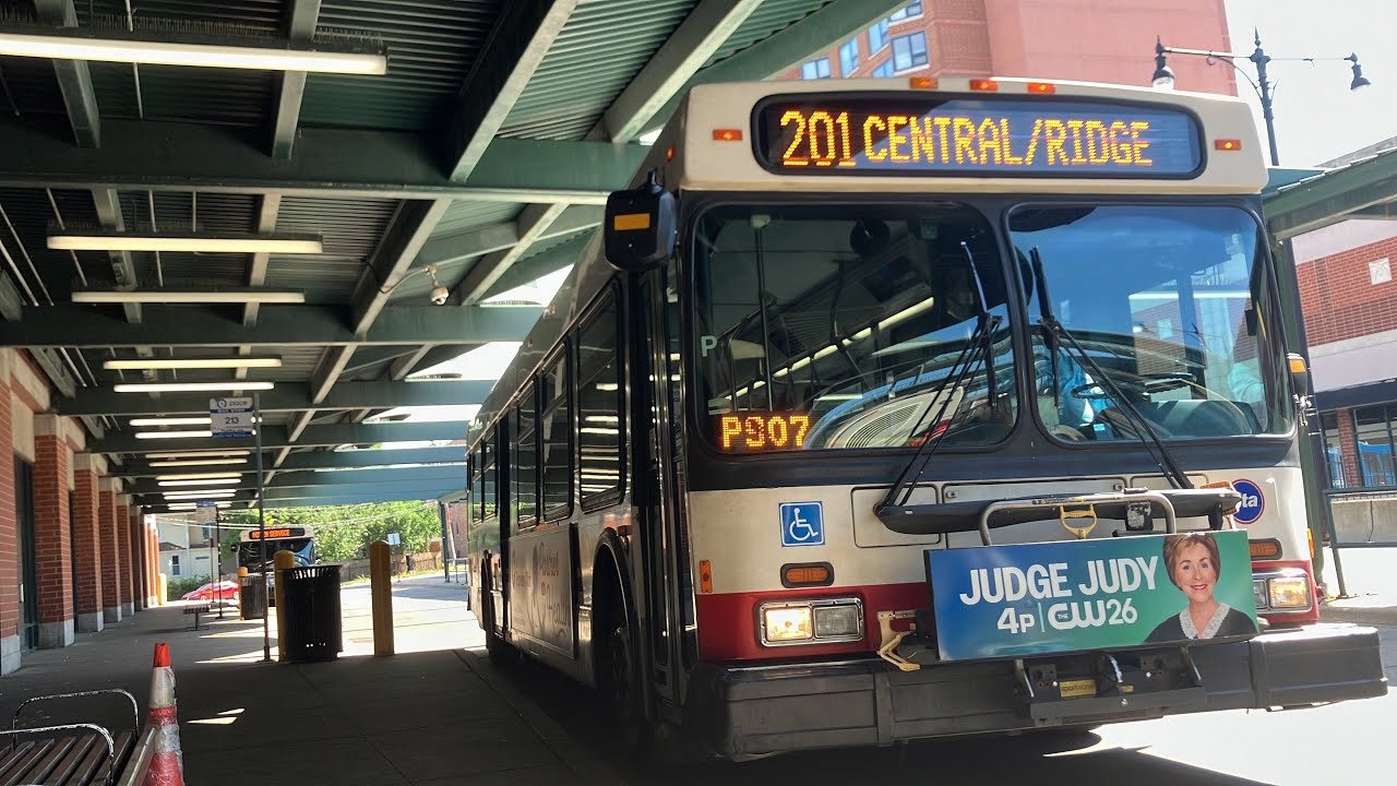 CTA On Board Riding 2007 New Flyer D40LF Bus 1507 on Route 201 Central ...