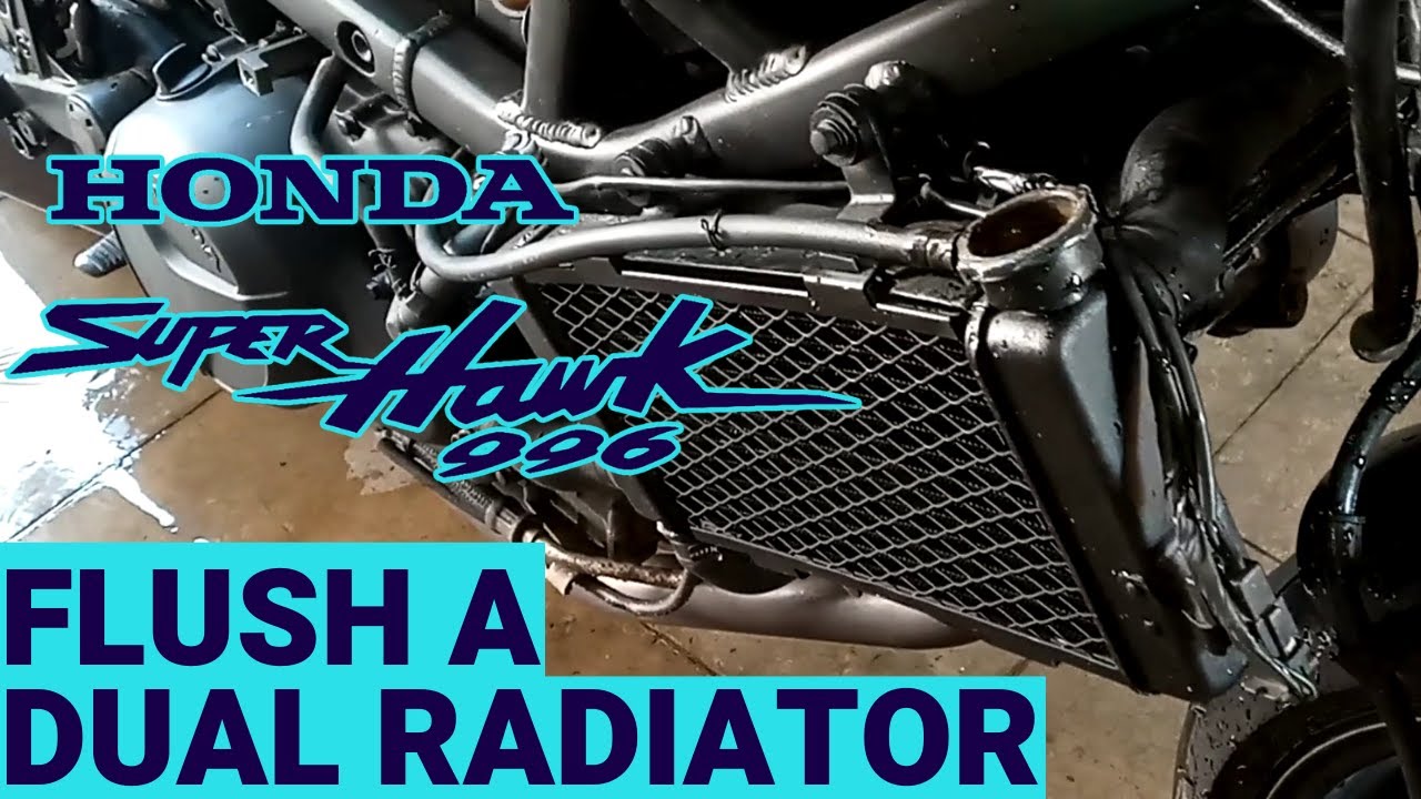 How To Easily Flush A Dual Radiator Motorcycle Cooling System | Honda ...