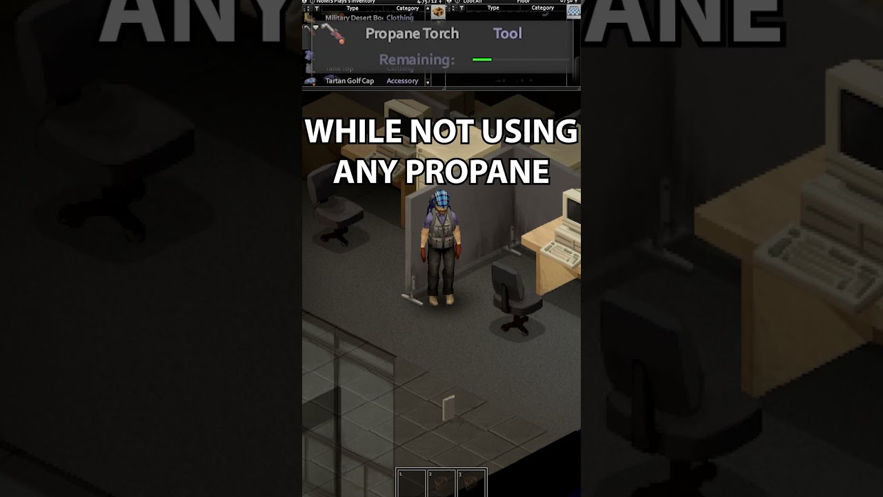 How to LEVEL METALWORKING WITHOUT PROPANE in Project Zomboid shorts projectzomboid