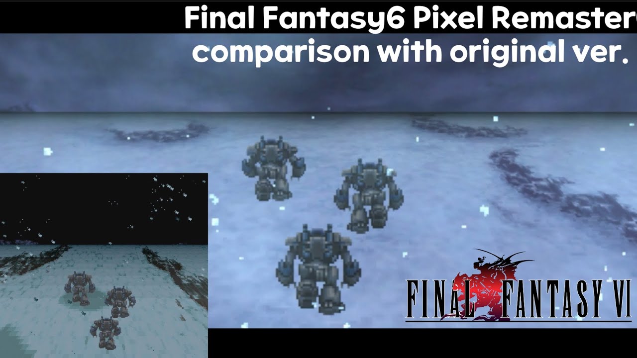 파판6 픽셀리마스터 얼마나 달라졌나 비교(1) - 오프닝&첫보스까지 (FF6 pixel remaster comparison ...