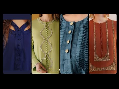 Latest Style Neck Design's Ideas With Buttons 2025 || Trendy Buttons ...