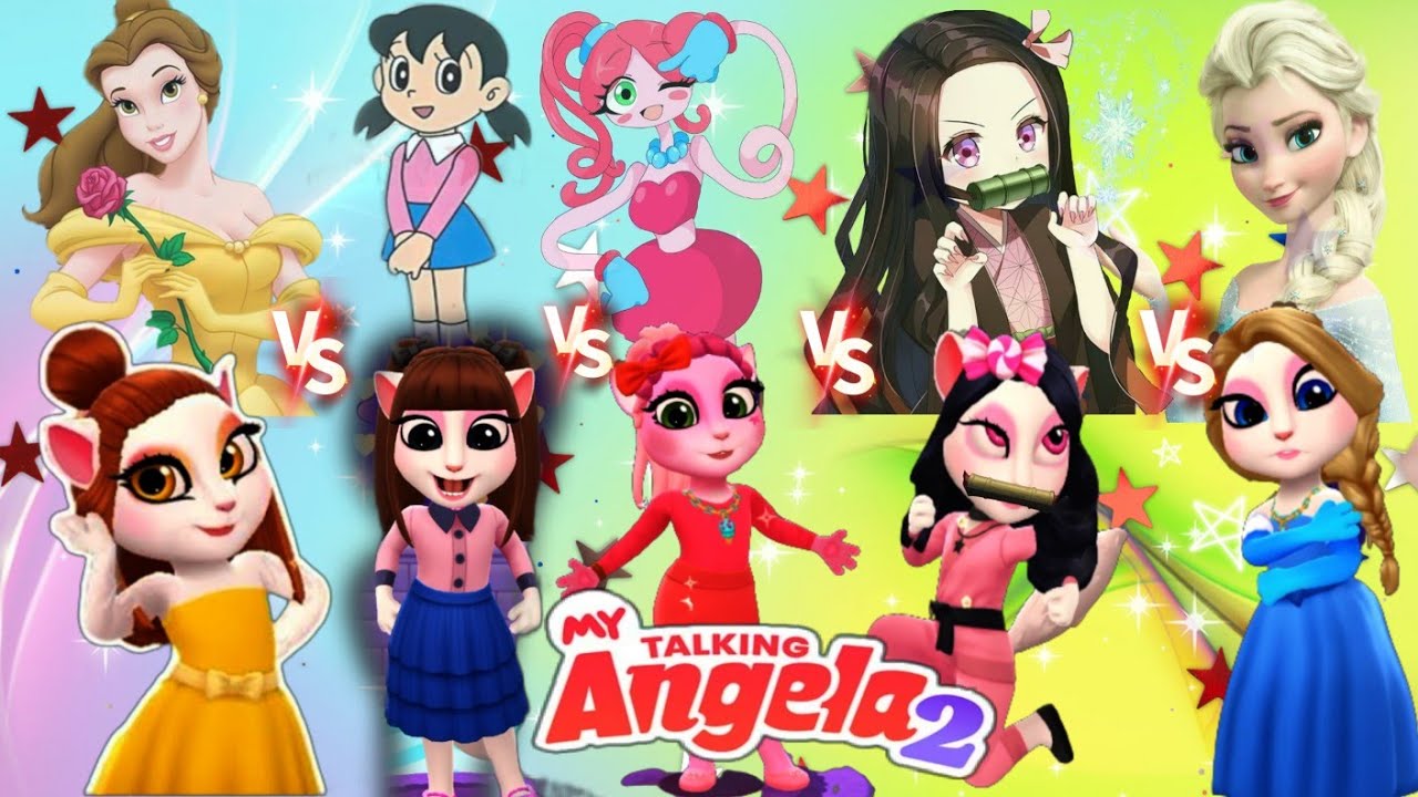 My Talking Angela 2|New Gameplay Angela 2|All Princess Vs Frozen Beauty ...