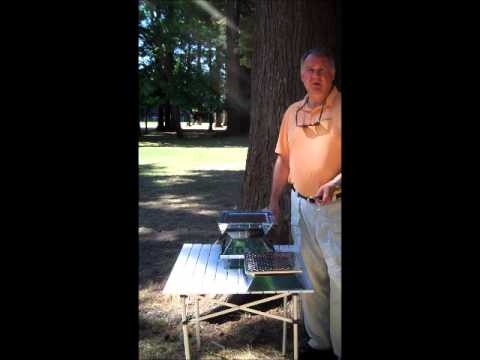 EcoQue Portable Grill- Using a griddle - YouTube