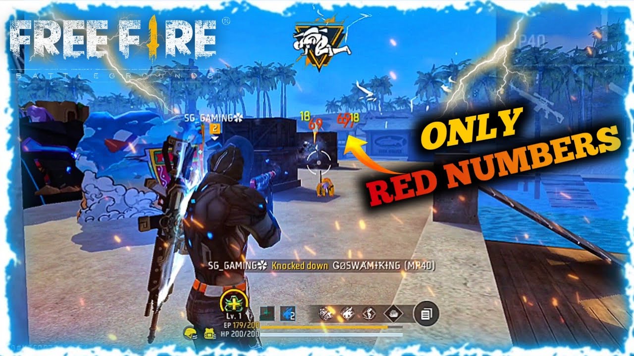 only red numbers || free fire || sg gaming - YouTube