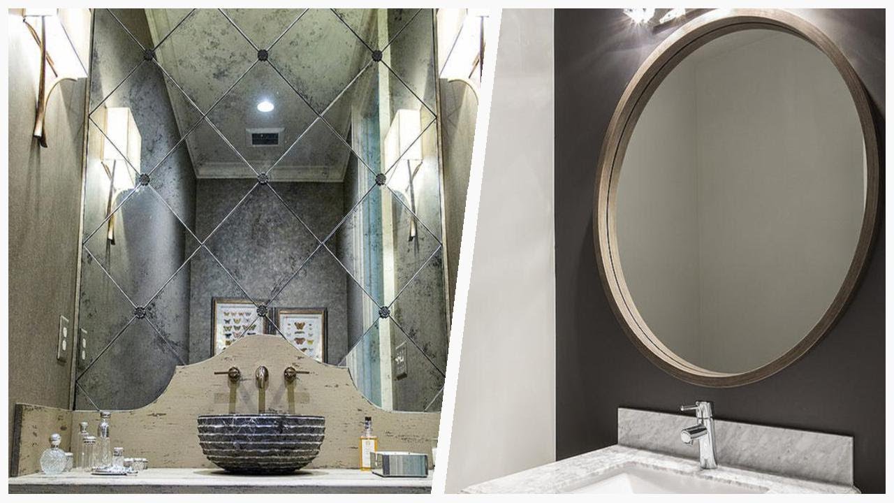 75 Large Gray Powder Room Design Ideas You'll Love ☆ - YouTube