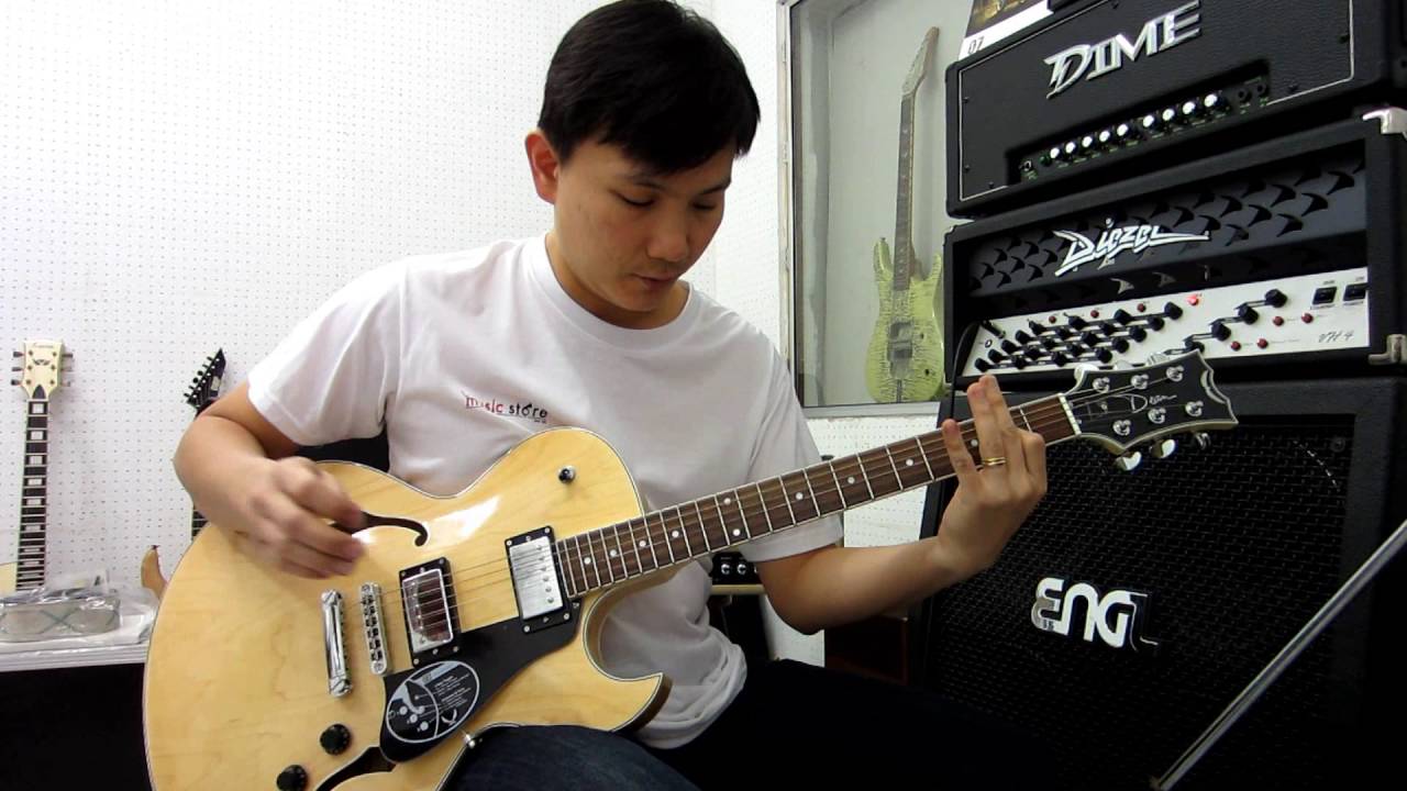 Dean Colt Semi Hollow Body Electric Guitar รีวิวโดย อ.โอ๋ - YouTube