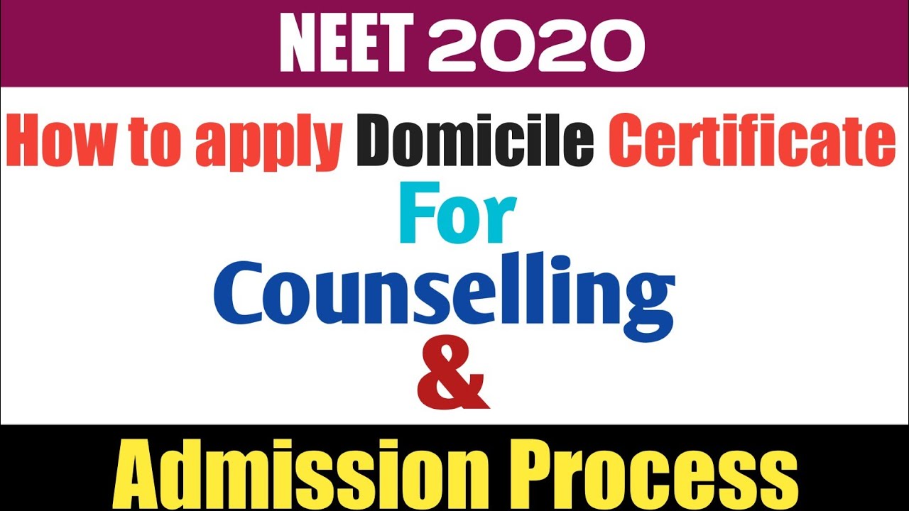 How To Apply Domicile Certificate In West Bengal NEET 2020 how-to-apply-domicile-certificate-in-west-bengal-neet-2020