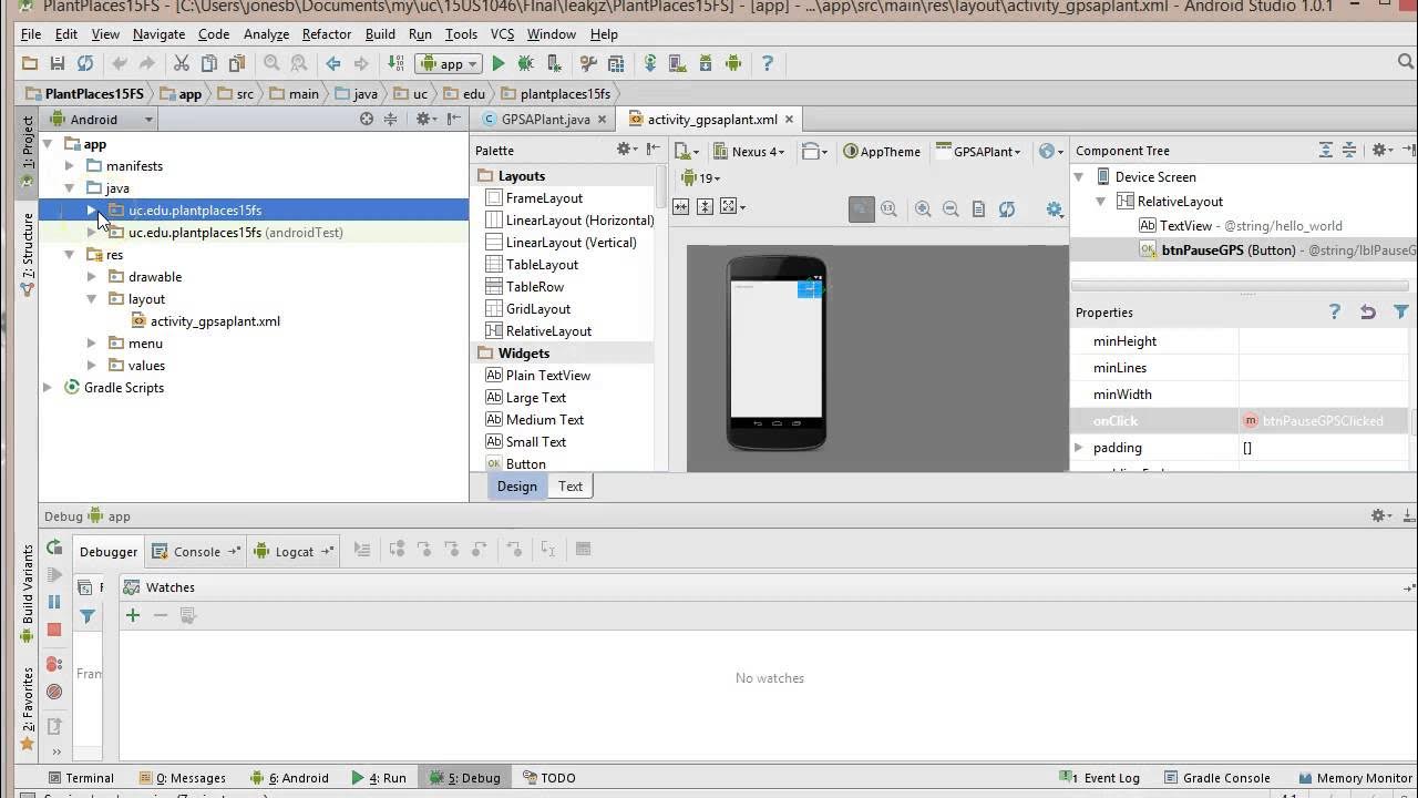 Add a button and handle button click in Android Studio - YouTube
