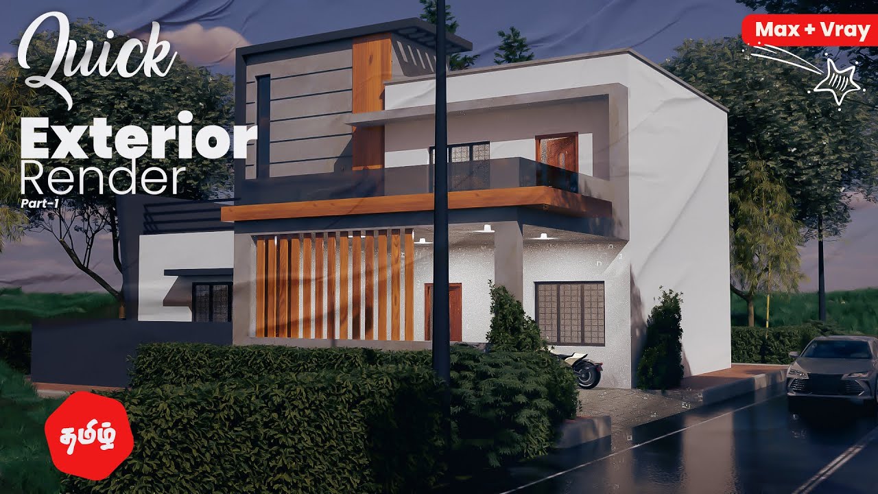 Exterior Rendering 3ds Max Vray tutorial in tamil #dotmattech - YouTube