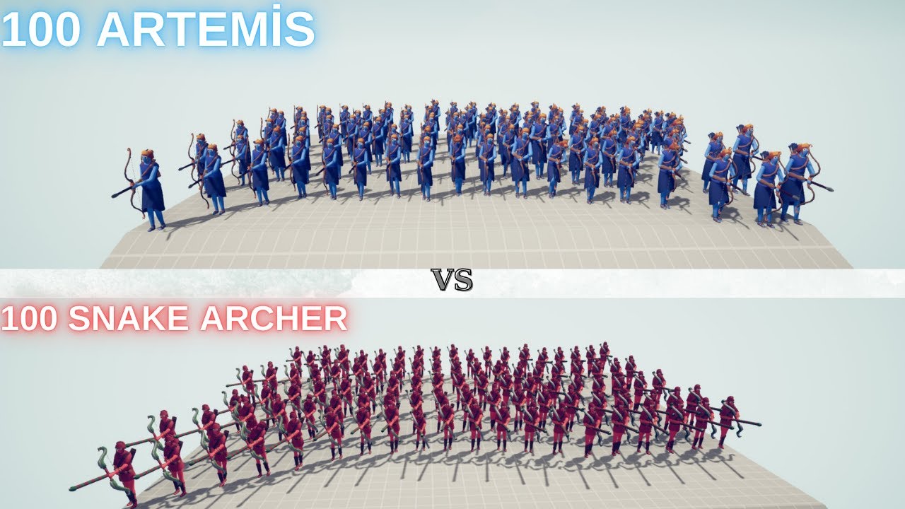100 Snake Archer VS 100 Artemis/Totally Accurate Battle Simulator - YouTube