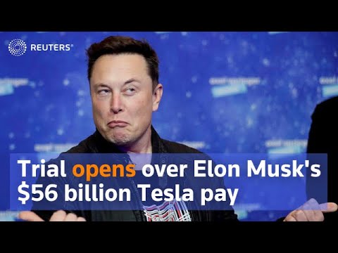 Trial begins over Elon Musk's $56 billion Tesla pay package - YouTube