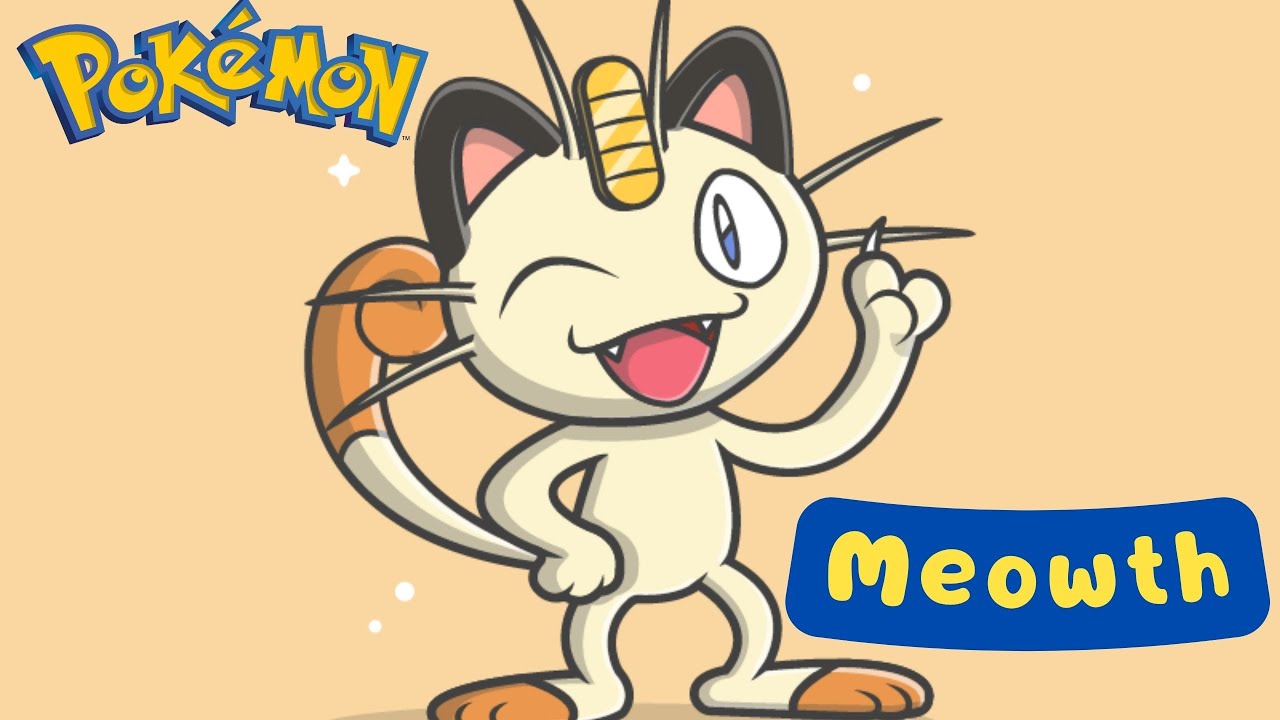 Pokémon - Meowth - Colour With Me - YouTube