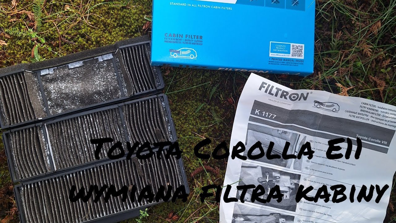 Corolla E11 wymiana filtra kabiny/ replasing/changing air cabin filter ...