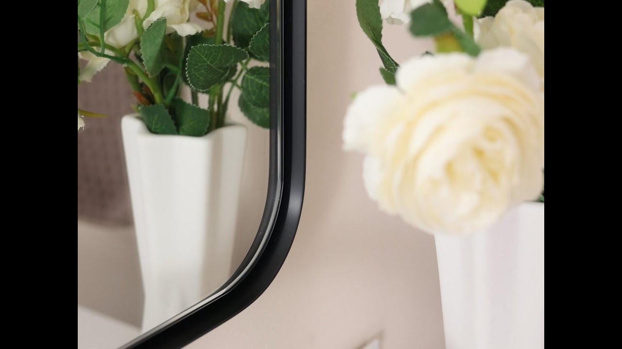 Complete Showcase of Matte Black Modern Pivot Mirror - YouTube