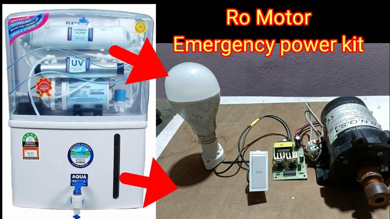 Emergency power kit using RO motor #Ro system #power | Home light ...