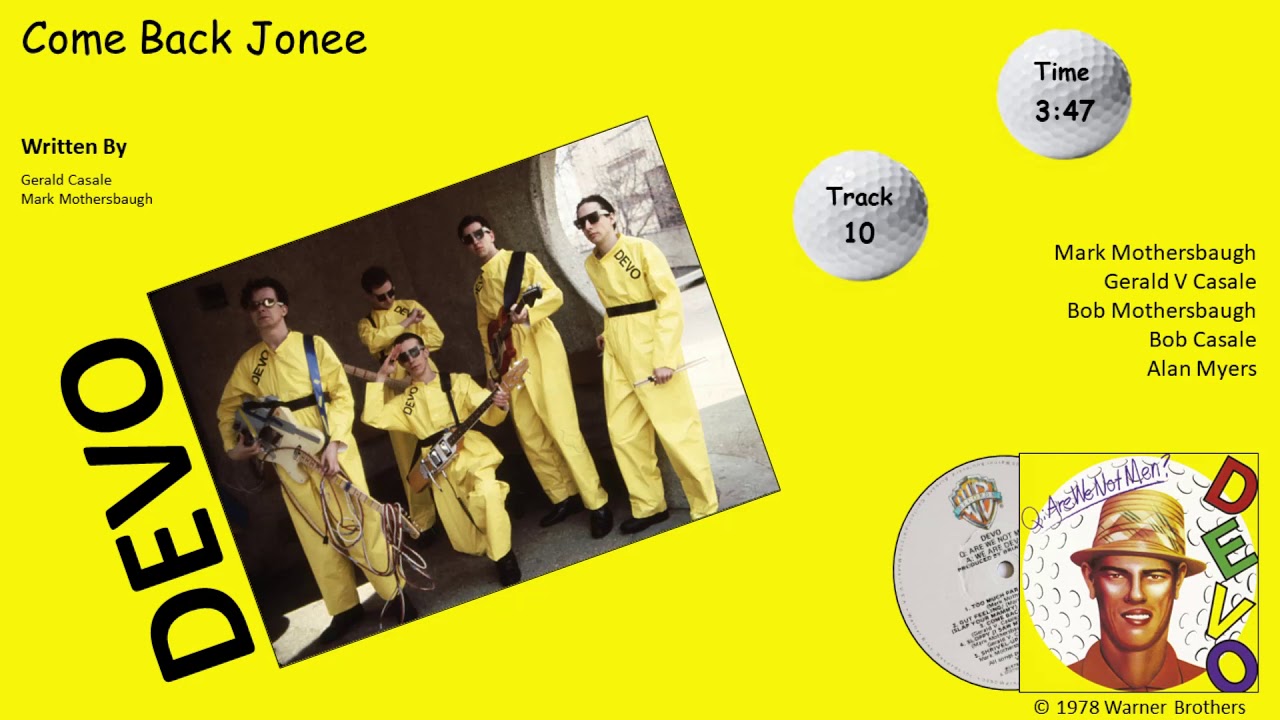 Devo / Q: Are We Not Men? / Come Back Jonee (Audio) - YouTube