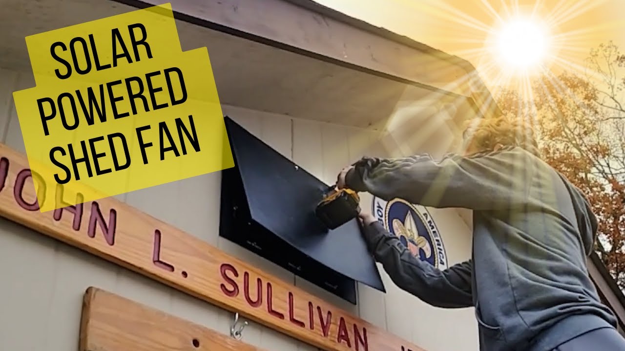 EZ DIY solar powered fan install for sheds - YouTube