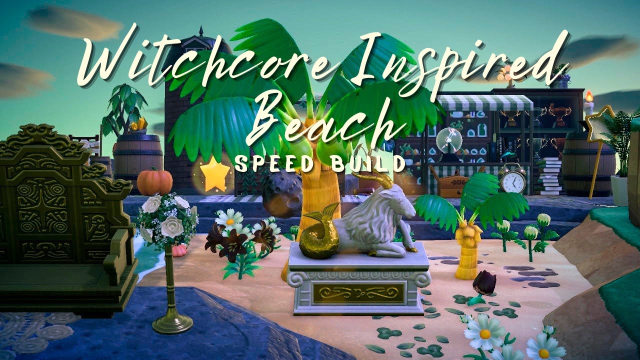 Witchcore Inspired Beach || Speed Build || Animal Crossing: New ...